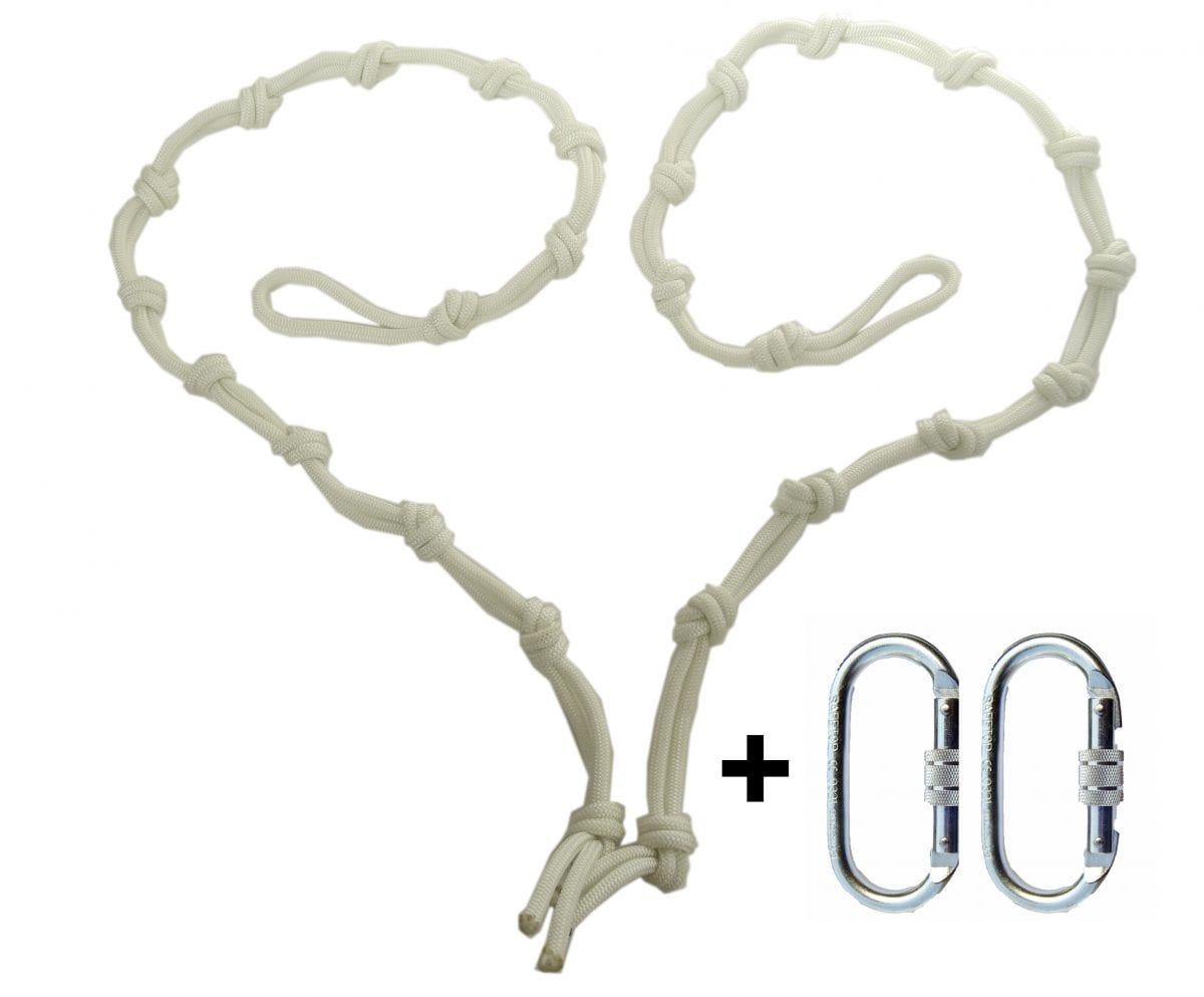 Height adjustment - daisy chain made of climbing rope for yoga hammocks ...